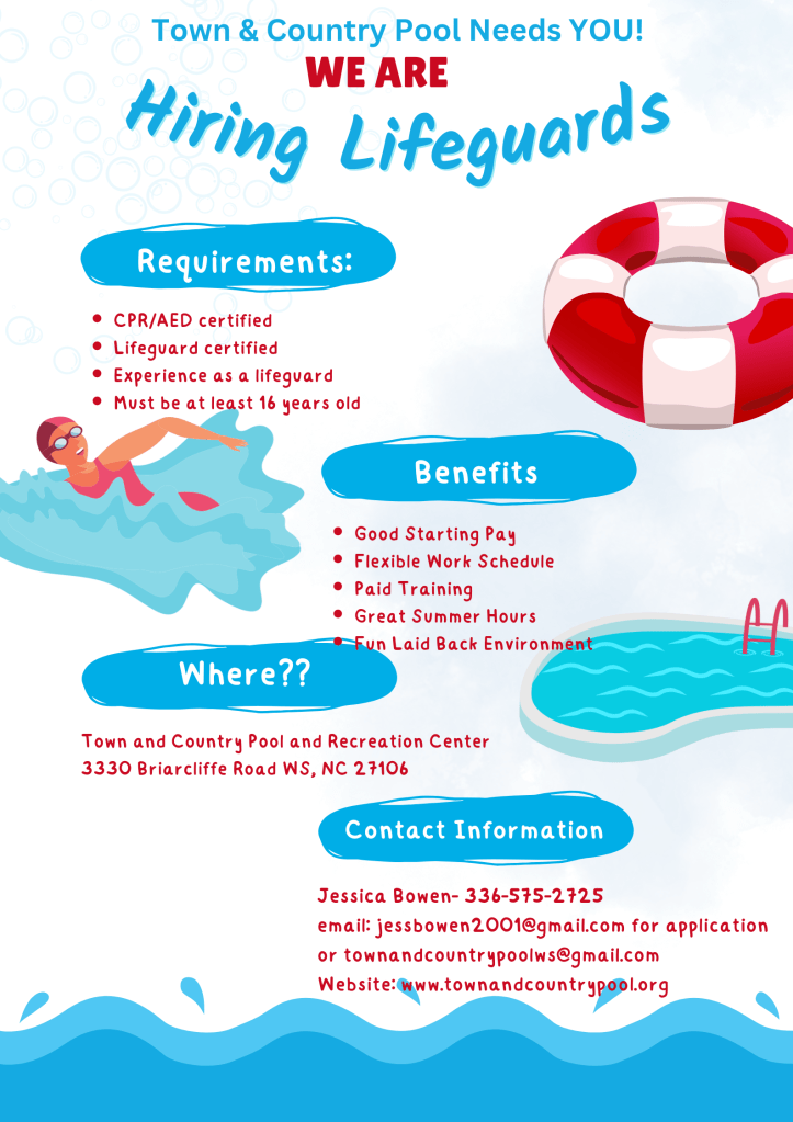 Lifeguards/Attendants | Town & Country Pool & Recreation Center